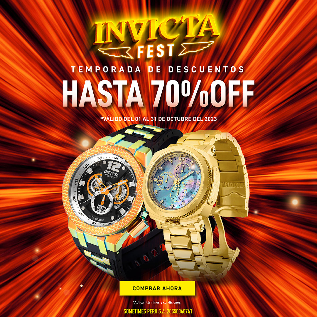 Invicta Fest Perú: Descuentos hasta 70% off